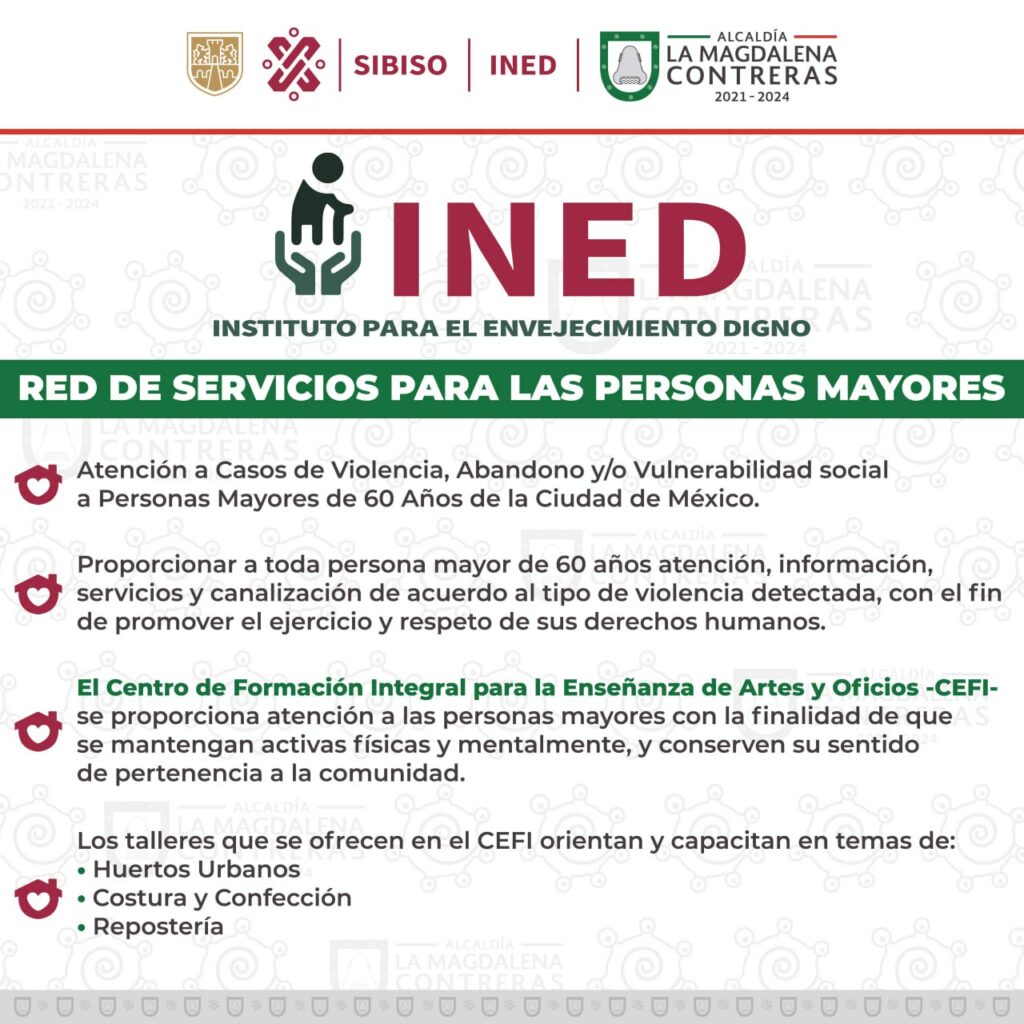 Servicios del Instituto para el Envejecimiento Digno – Alcaldía La ...